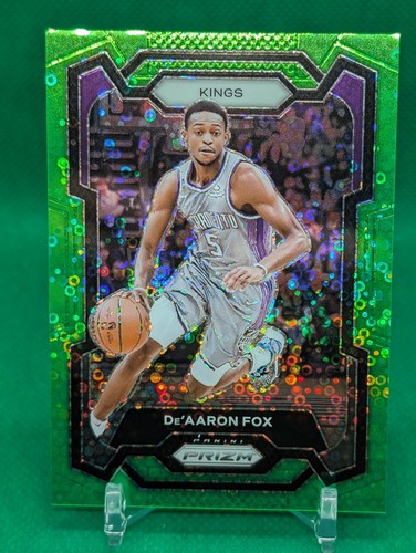 2023-24 Panini Prizm - De'Aaron Fox #6 Neon Green Fast Break Prizm /5 ...