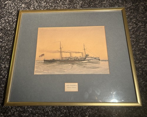 Original chromorlitho 1893 Hms speedwell by W F Mitchell | eBay UK