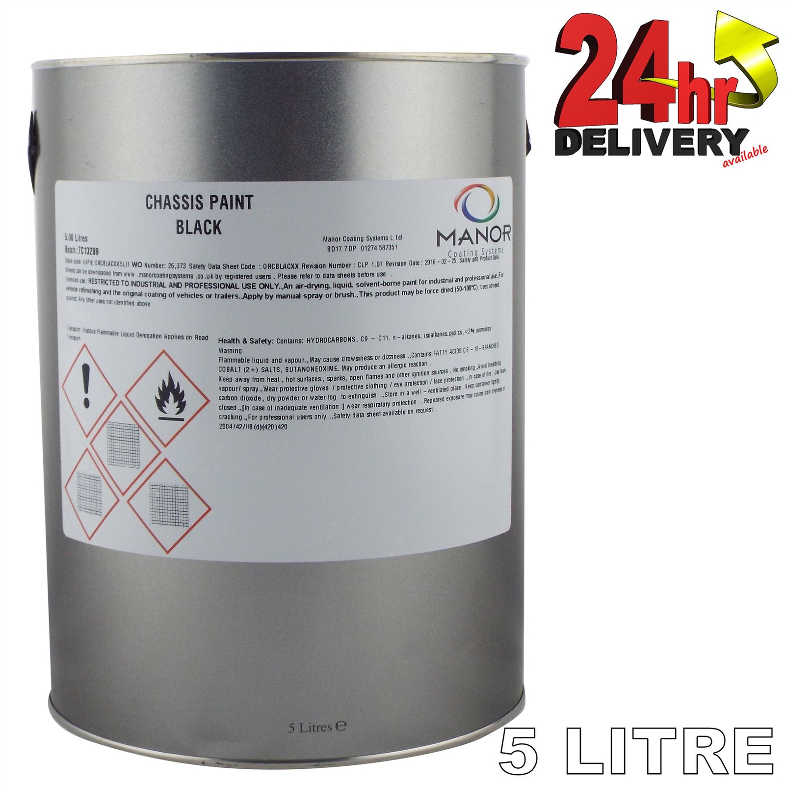 Manor Coatings TOP Quality Commercial Vehicle Chassis Black Paint 5L ...