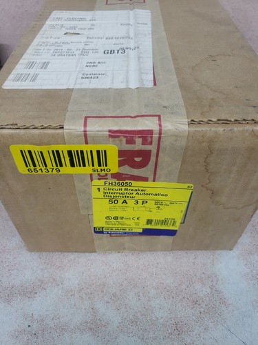 NEW SQUARE D FH36050 3 POLE 50AMP 600V CIRCUIT BREAKER | eBay