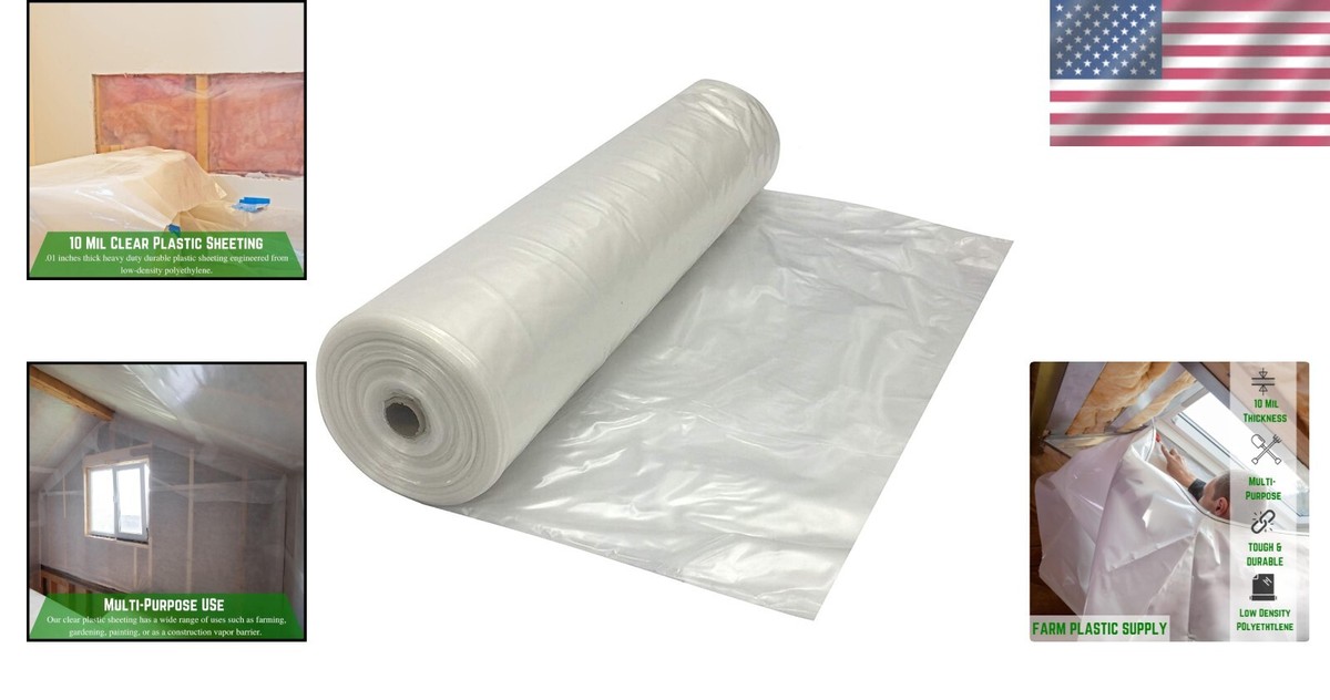 Heavy Mil Plastic Sheeting 10 Mil Clear Plastic Sheeting | String