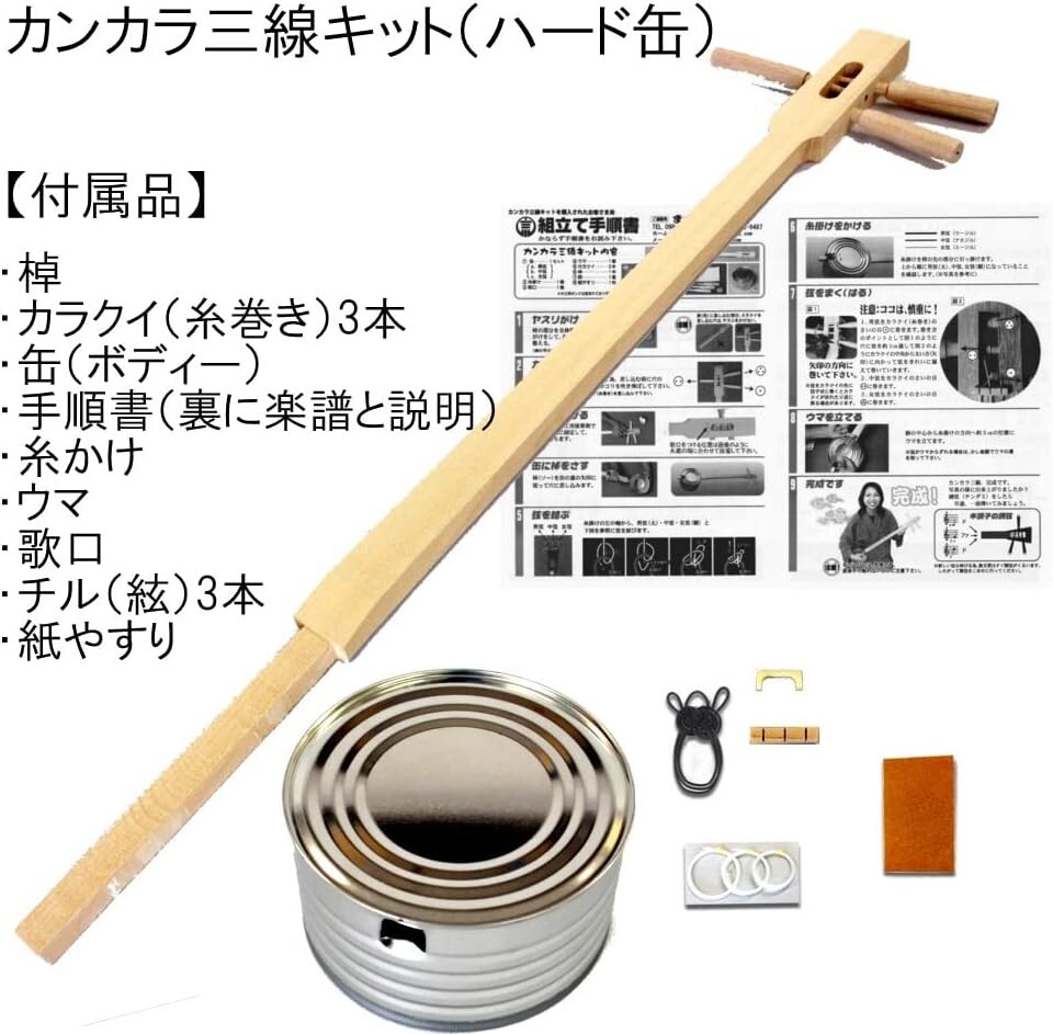 Shamisen Okinawa Kankara Sanshin String Instrument Hand-made Kit DIY ...