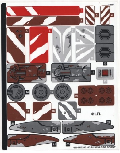 LEGO STAR WARS Sticker Sheet - 75254 Star Wars AT-ST Raider from The ...