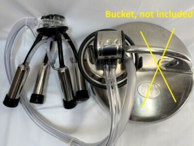 Retrofit cow milker 4 Surge belly bucket: claw cluster Pulsator to Pump ...