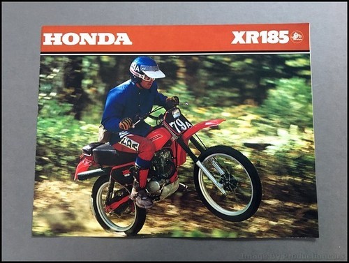 1979 Honda XR185 Bike Vintage Original Motorcycle Sales Brochure Folder ...