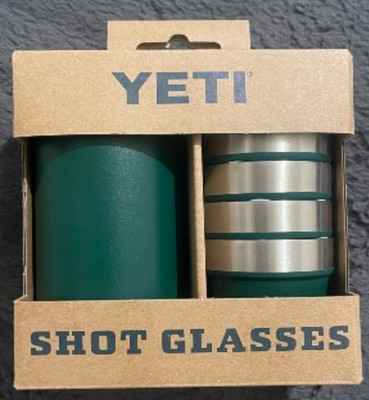 Brand New Yeti Shot Glasses Green Stack Set of 4 Sealed In It’s ...