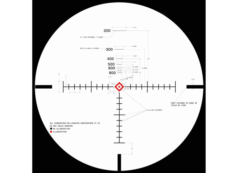 SWFA 1-4x24 SS - Illuminated MIL-Quad DM Reticle, 30mm, .1 MIL Clicks ...
