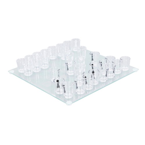 Shot Glass Chess Set Drinking Game Set Chess Board With Shot Glass ...