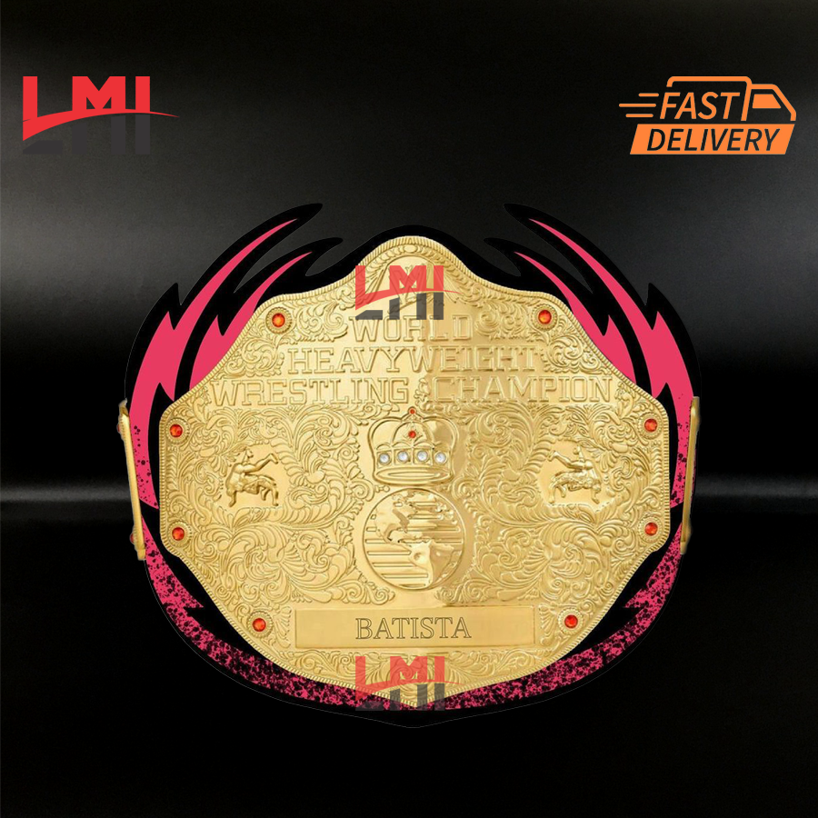 Custom Batista World Heavyweight Championship Belt Wrestling Title 2mm ...