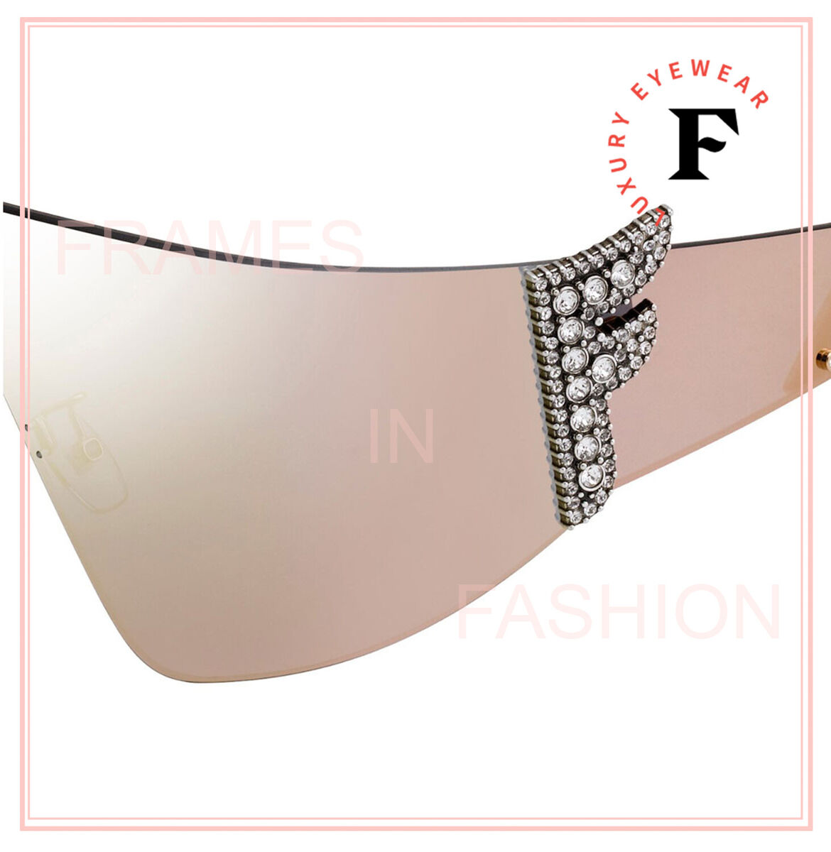 FENDI 0382 FF FREEDOM FF0382S Rose Gold Pink Mirrored Wrap FENDI 0382 FF FREEDOM FF0382S Rose Gold Pink Mirrored Wrap