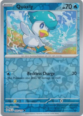 Reverse Holo Quaxly 050/193 Common SV02: Paldea Evolved Pokemon TCG | eBay