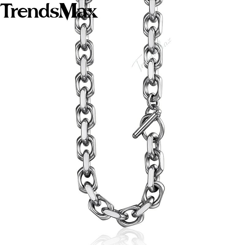9mm Mens Boys Chain CABLE Rolo Link 316L Stainless Steel Necklace ...