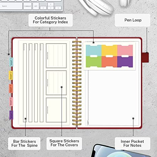 Spiral Ruled Notebook, Ruled Hardcover Journal for Note Taking ...
