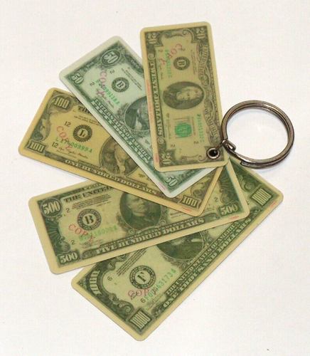 Vintage U.S. Currency Bills Keychain American Money Key Ring Series ...