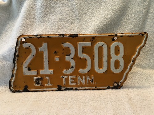 Vintage 1951 Tennessee License Plate Carter County | eBay