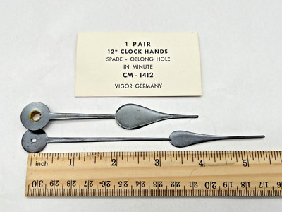 NOS VIGOR CM-1412 Spade Replacement Clock Hands Oblong Hole. For 12 ...