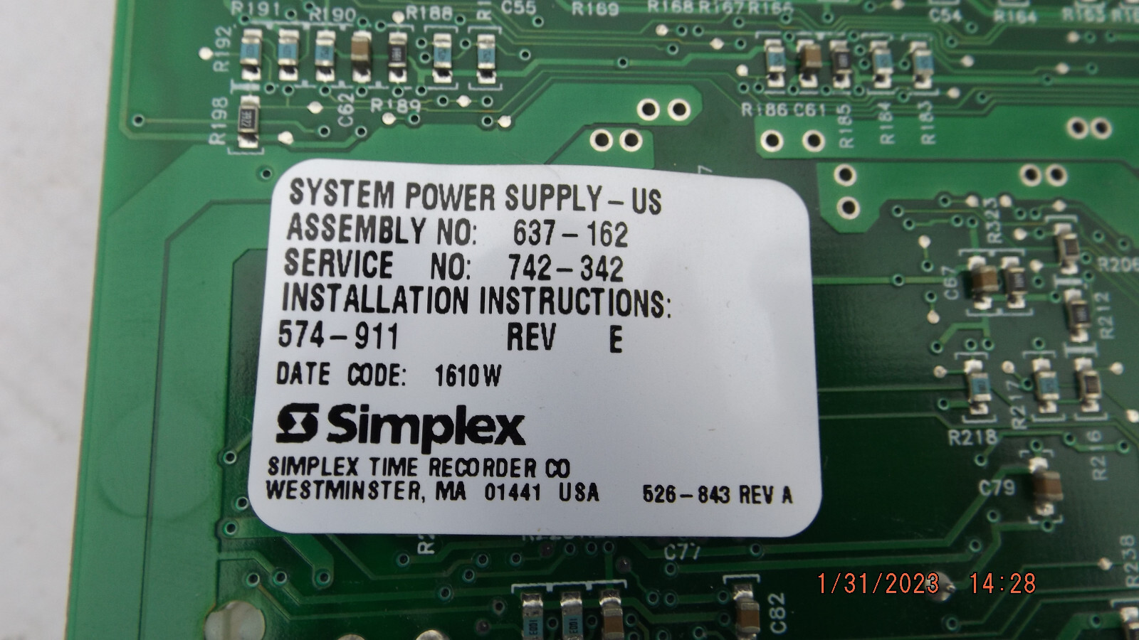 Simplex Fire Alarm System Power Supply - 566-071 for sale online | eBay