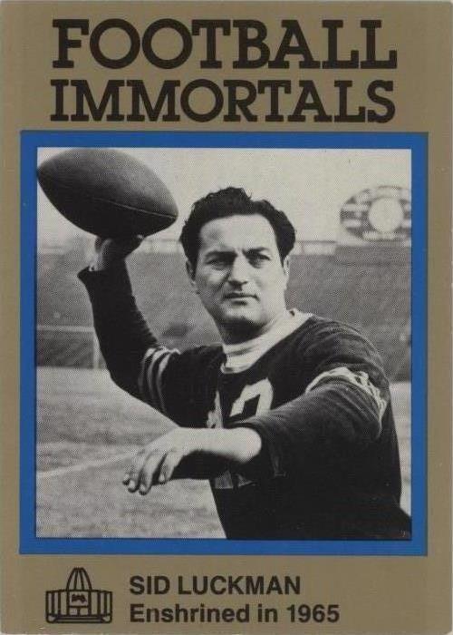 1985-88 Football Immortals - Sid Luckman #72 for sale online | eBay
