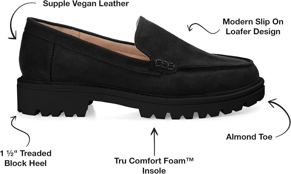 Journee Womens Erika Tru Comfort Foam Narrow Width Slip On Loafe ...
