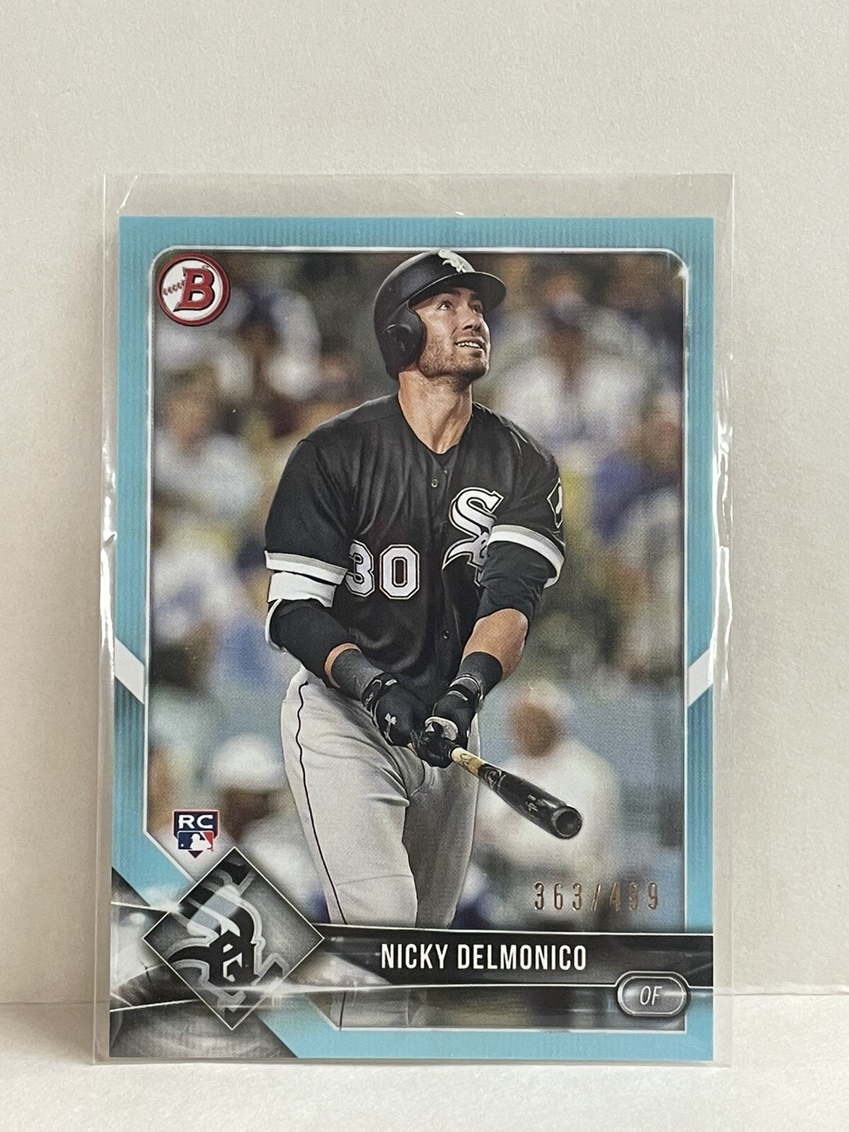 2018 Bowman Sky Blue /499 Nick Delmonico Nicky Delmonico #83 Rookie RC ...