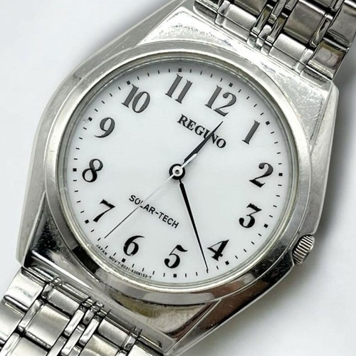 Operating Citizen Reguno Watch Solar White Dial Silver Solar-Tech E031-T017215 A | eBay