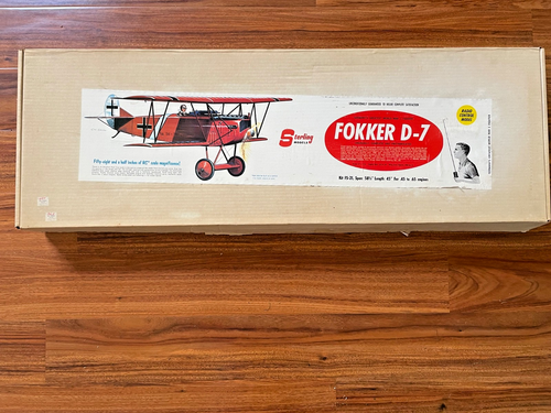 Rare Vintage Sterling Fokker D-7 RC Model Airplane NEW | eBay