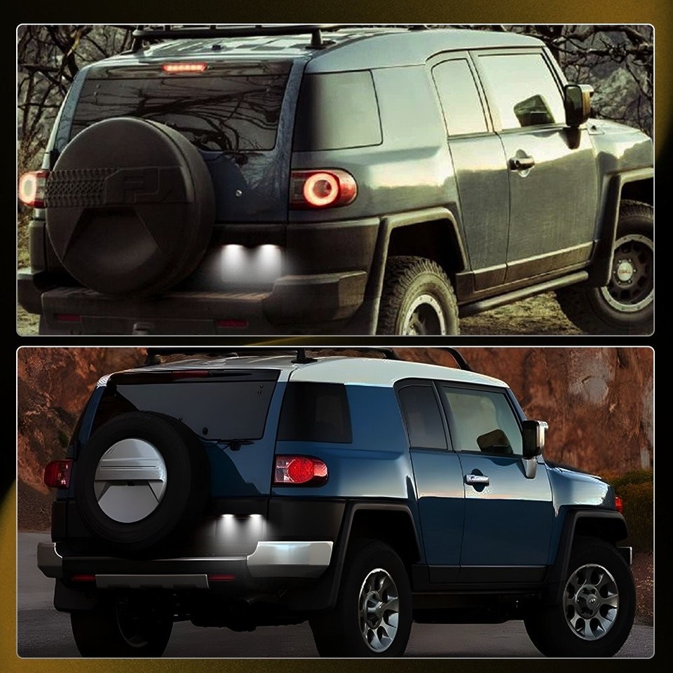 2X LED License Plate Lights for Toyota FJ Cruiser Land Cruiser 4Runner ...