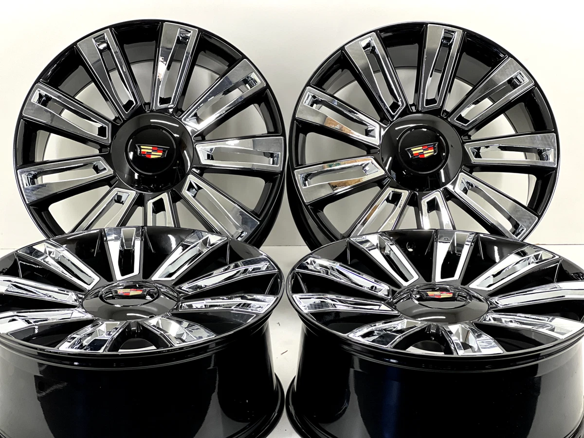 Silver Cadillac Escalade Black Rims