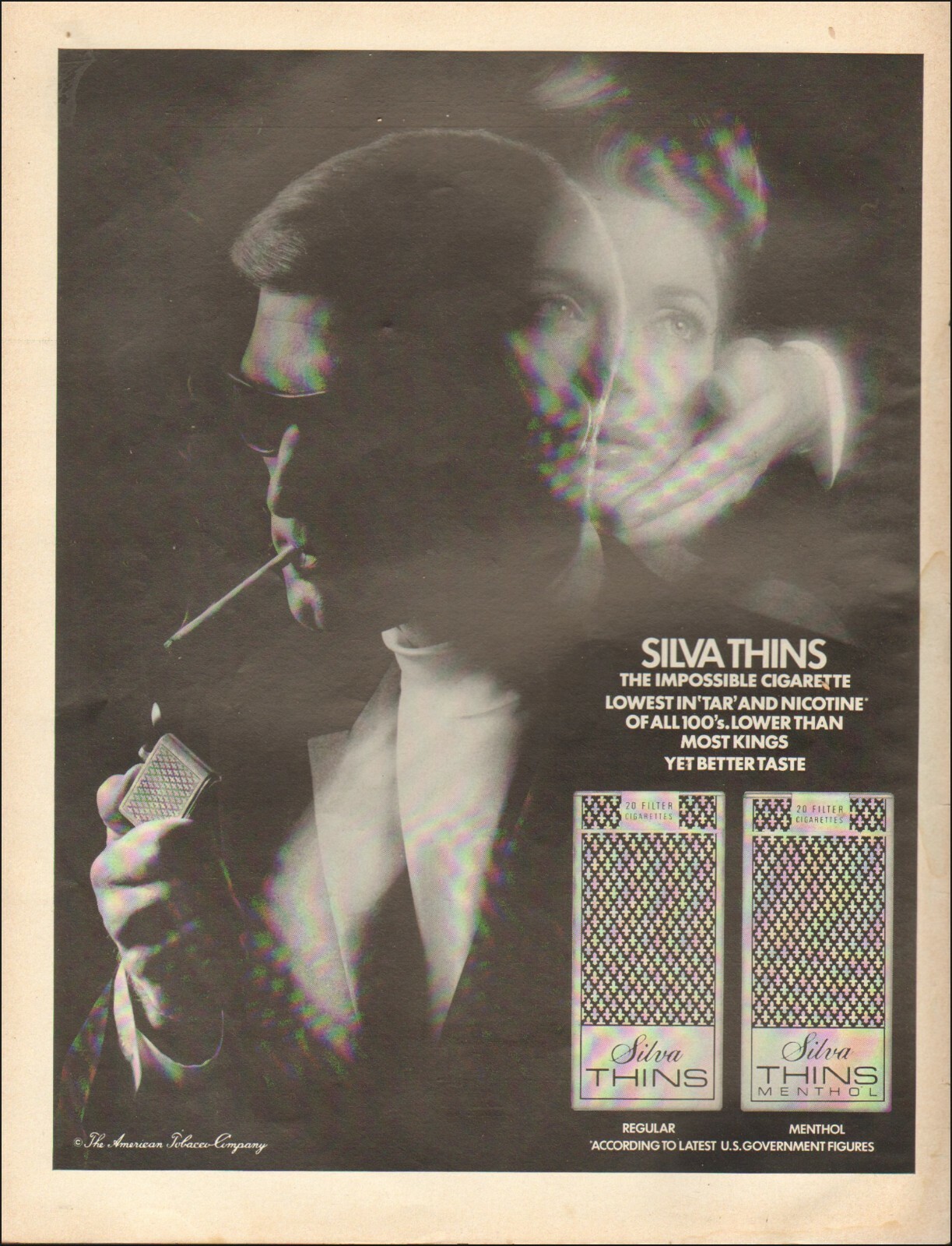 1969 Vintage ad for Silva Thins Cigarettes Tobacco Retro Package ...