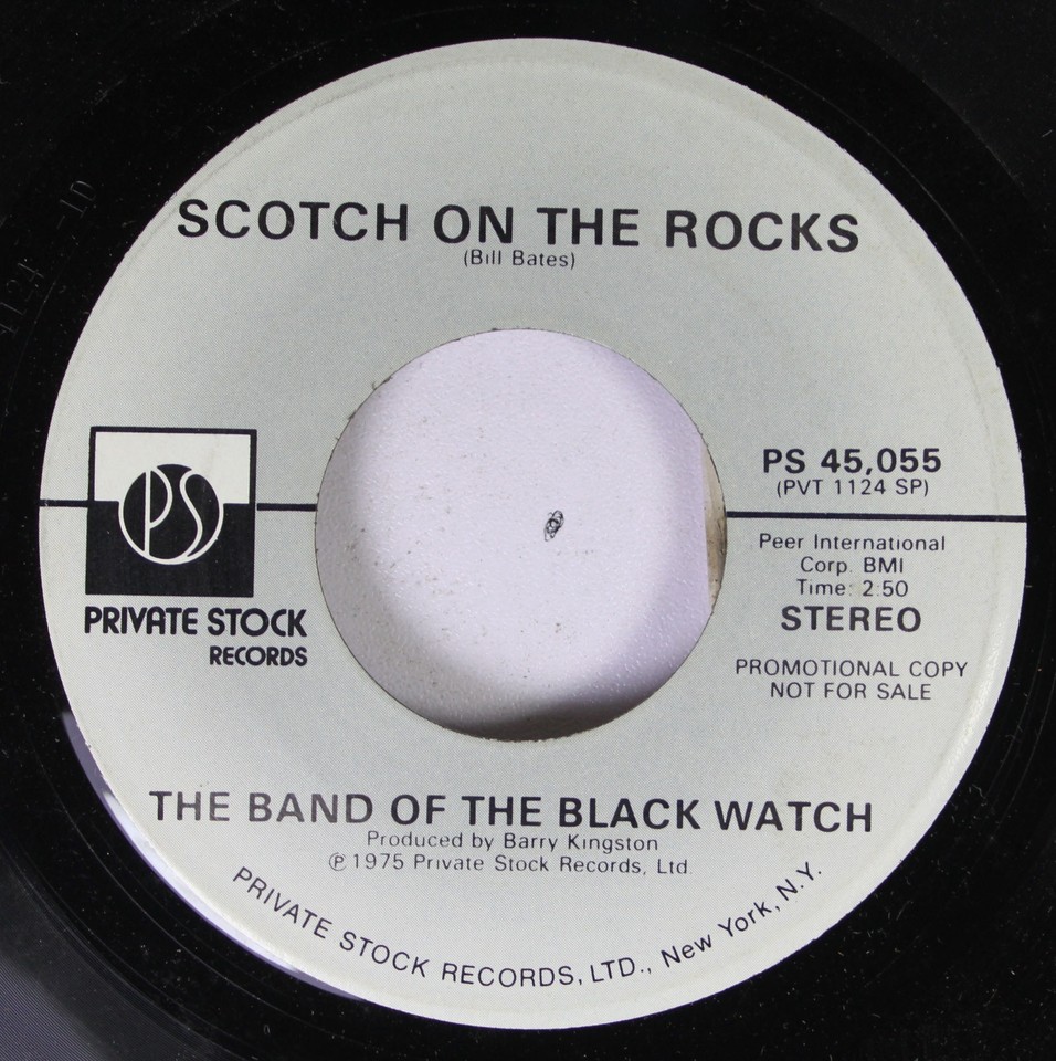 Rock Promo 45 The Band Of The Black Watch - Scotch On The Rocks ...