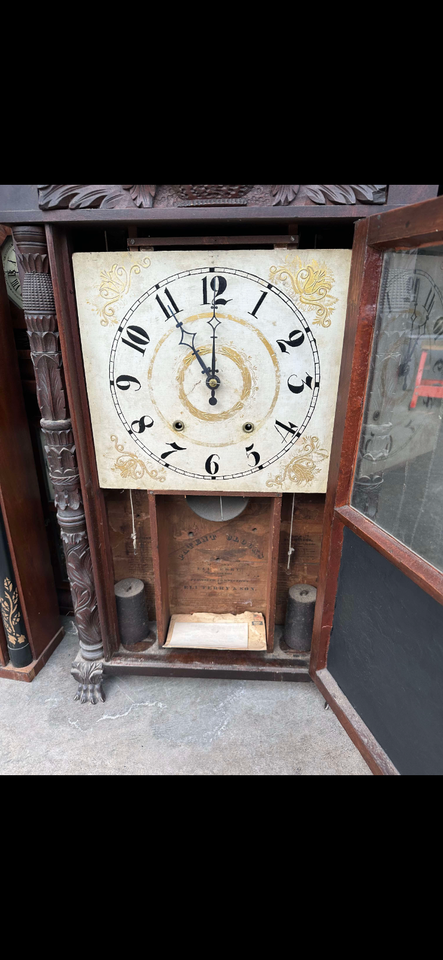 Antique old Eli Terry & Son Pillar & Scroll empire type Shelf Clock weight | eBay