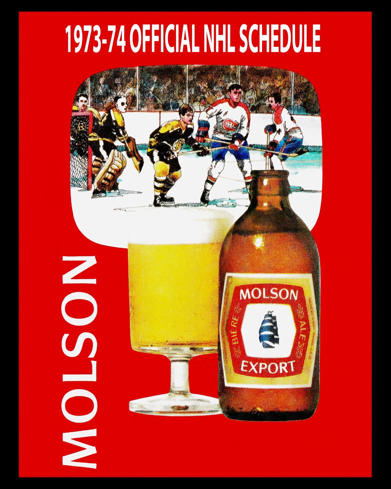 Molson's 1973-74 NHL Schedule Wall Art Poster - 8x10 Color Photo | eBay