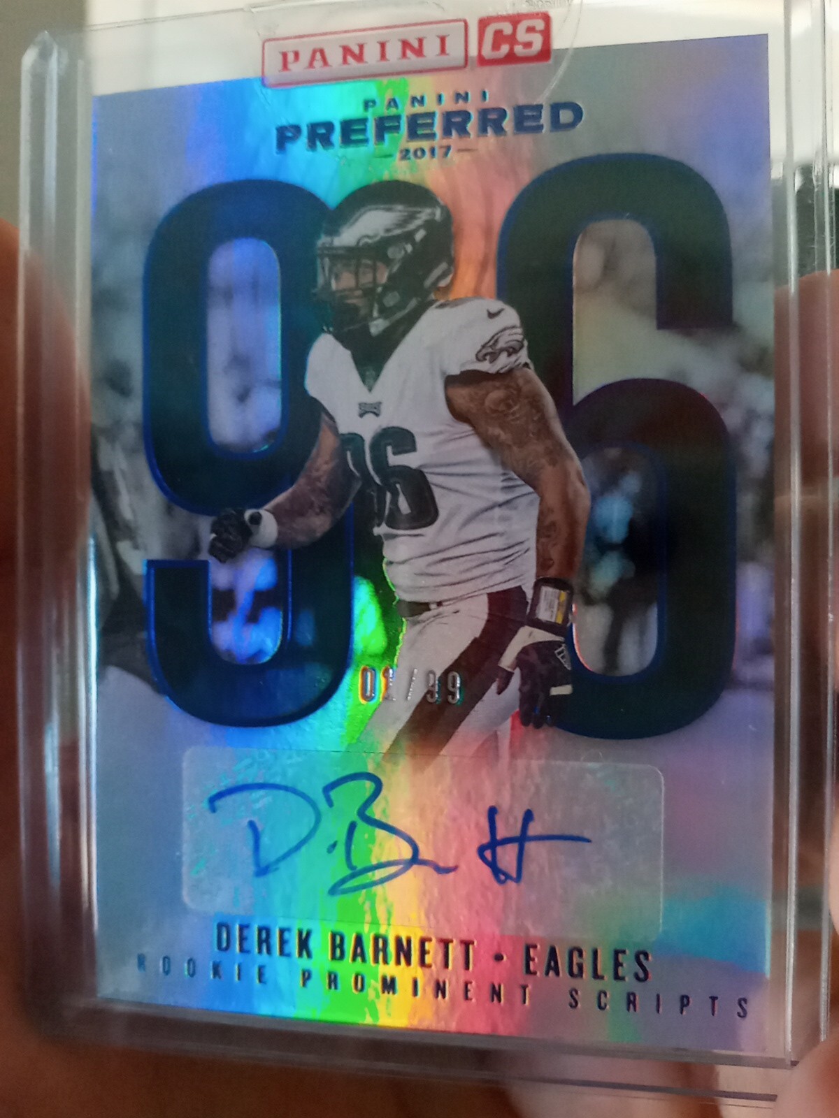 2 Derek Barnett Rookie Autograph 2017 Panini Preferred /99 & /199... | eBay