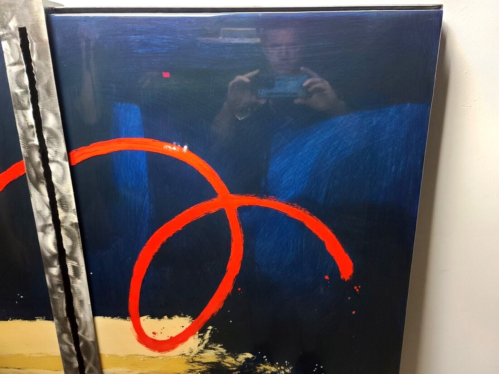 Monumental 61 x 51 Mid Century Modern Abstract Painting Sculpture by ...