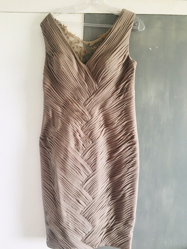 VM Collection Mori Lee Dress Size 12 In Taupe Evening Party Occasion ...