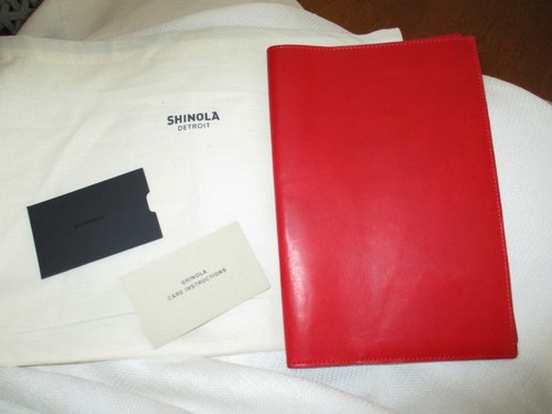 Shinola Journal Cover genuine Leather red USA notebook 5.75x8.75" | eBay