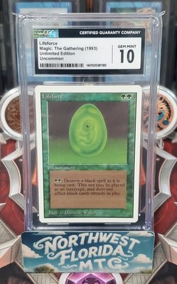 Graded MTG Card - CGC Gem Mint 10 - Unlimited - Lifeforce | eBay