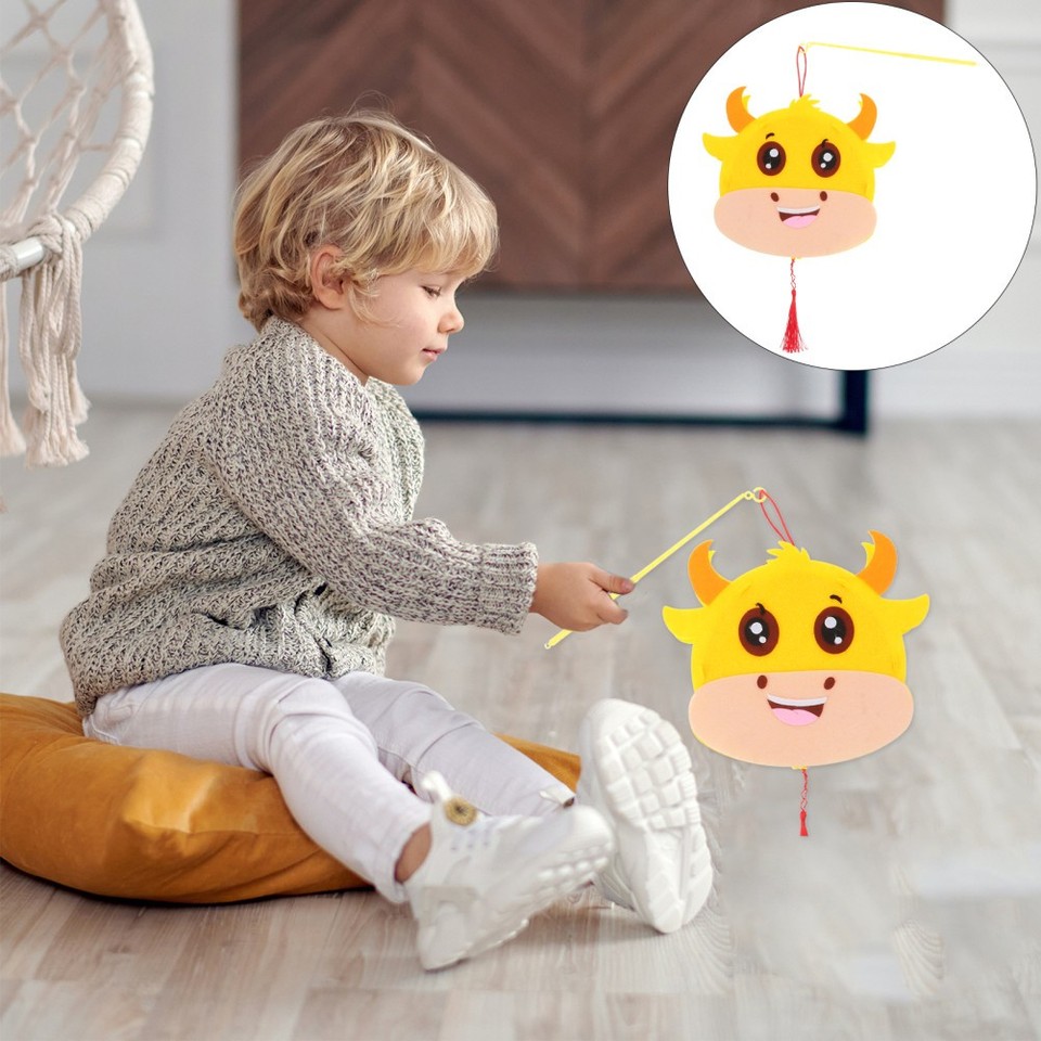 Kids Cartoon Lanterns DIY Handmade Chinese Zodiac Signs Animal Lanterns ...