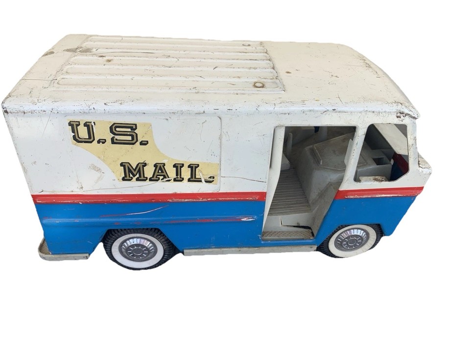 Vtg 1960s Buddy L US Mail Postal Delivery Truck Van Toy Car Metal Steel ...