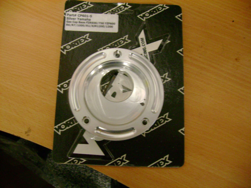VORTEX GAS CAP BASE YAMAHA R6 R1 FZR600 FZR750 SILVER | eBay