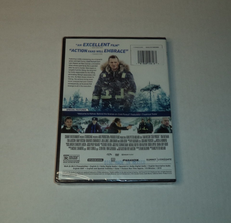 COLD PURSUIT (2019) DVD *NEW & SEALED* Liam Neeson 31398302032 | eBay