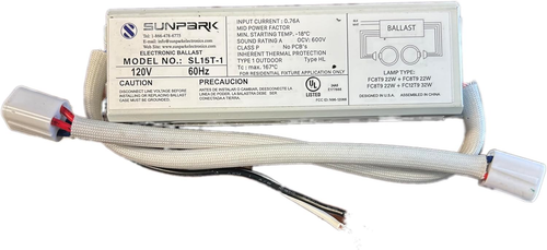 Sunpark SL15T-1 Electronic circline Ballast with lamp Holders Attached ...