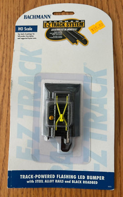 BACHMANN HO SCALE EZ TRACK SYSTEM FLASHING LED BUMPER STEEL RAILS ID ...