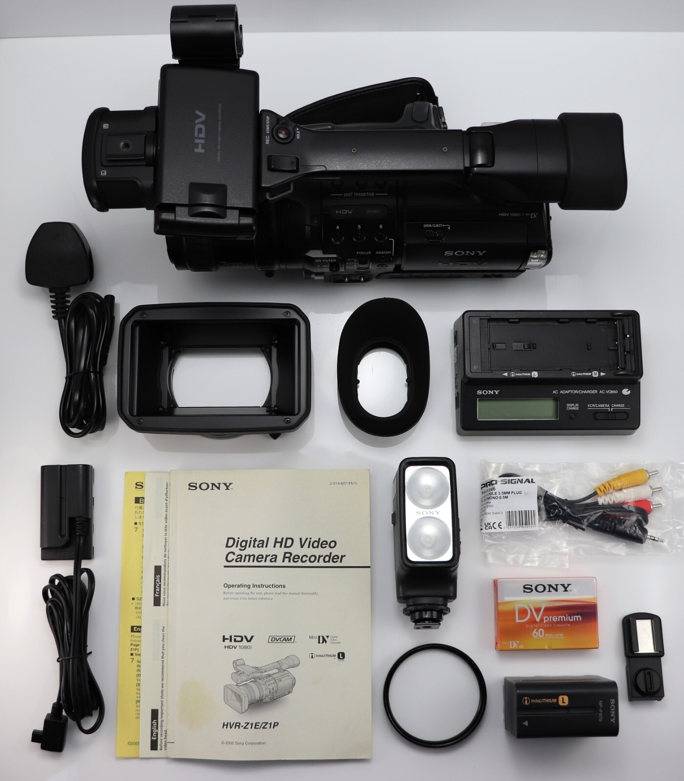 SONY HVR-Z1E CAMCORDER 3CCD MINI DV HDV HD PROFESSIONAL HIGH DEFINITION ...