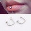 10pcs New Stainless Steel Lip Ring Nailed U Shaped Lip Piercing Jewelry ...