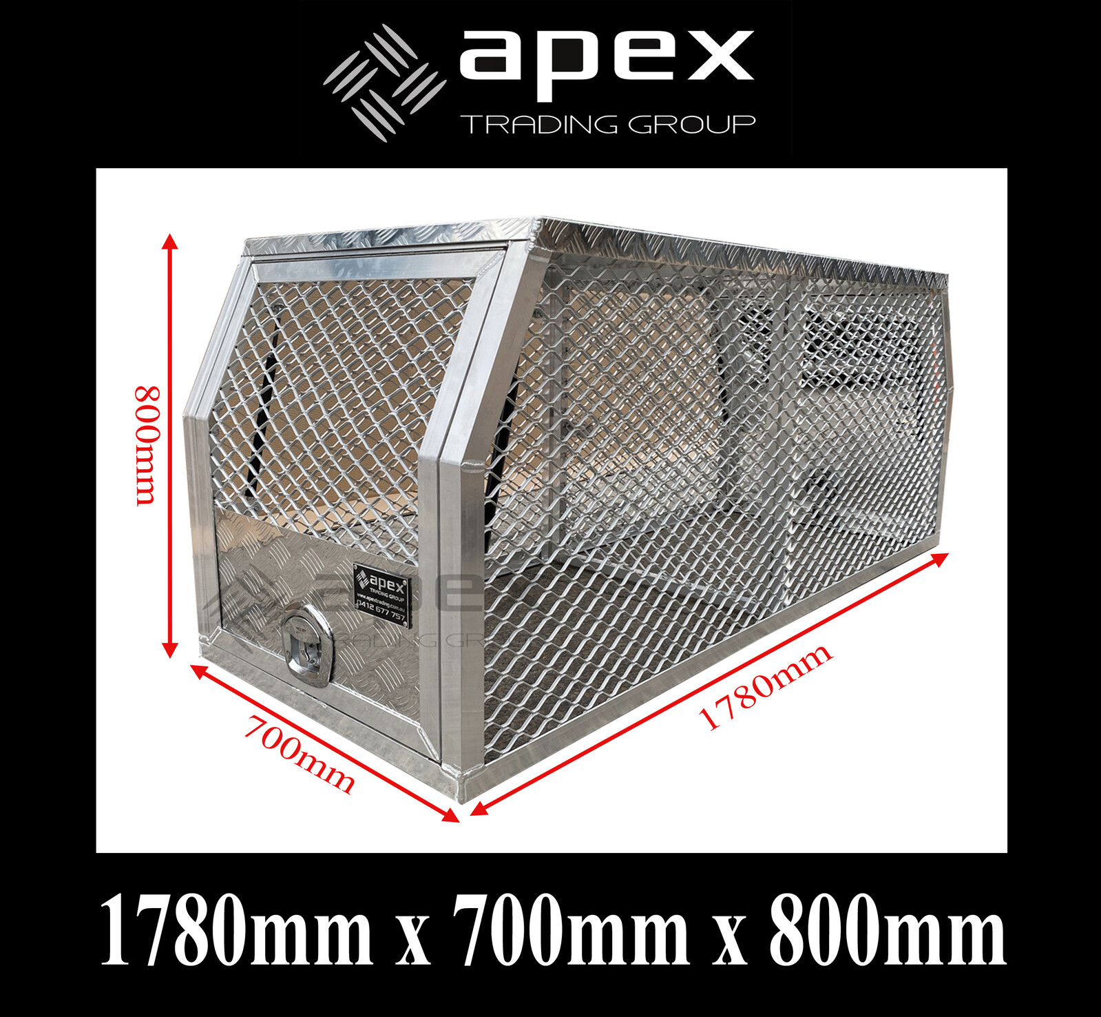BRAND NEW ALUMINIUM UTE TRUCK DOG CAGE BOX - HUNTING 4X4 - DOGCAGE ...