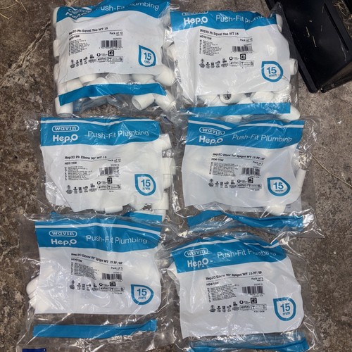 Hep20 15mm Equal Tees X20 Elbows X10 Spigot Elbows X15 | eBay UK