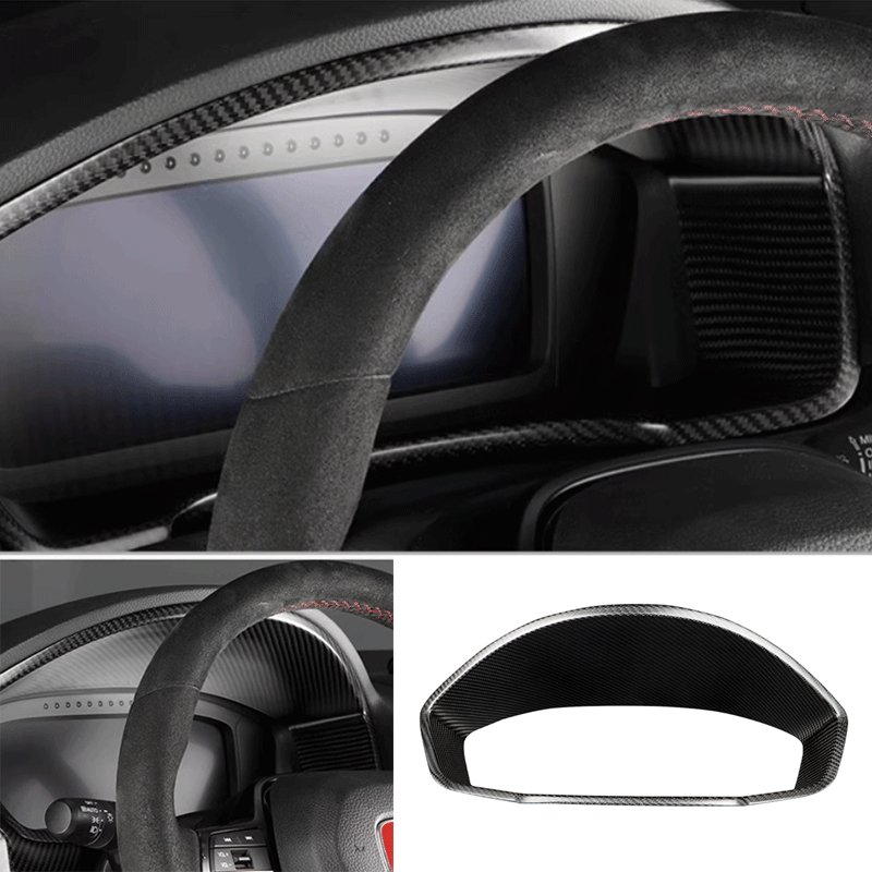 Matte Carbon Fiber Instrument Panel Frame Cover Trim For Honda Civic ...