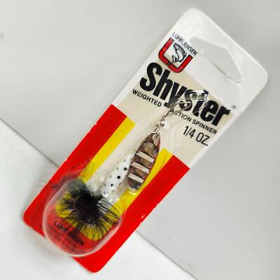 Luhr Jensen Shyster Weighted Action Spinner White Blk Dot Sz1/8oz 2404 ...