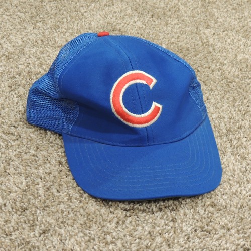 Chicago Cubs Vintage Snapback hat Trucker Cap Blue red Mesh Back ...